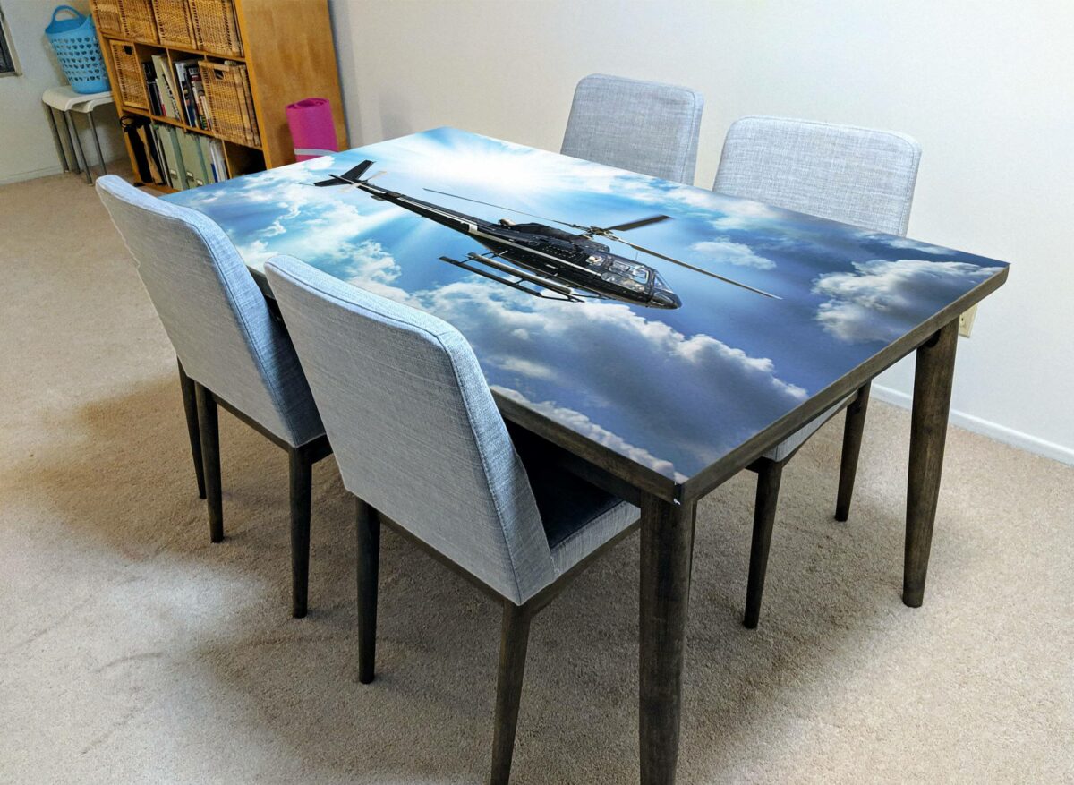 Luxury Helicopter Table Sticker - StickThat